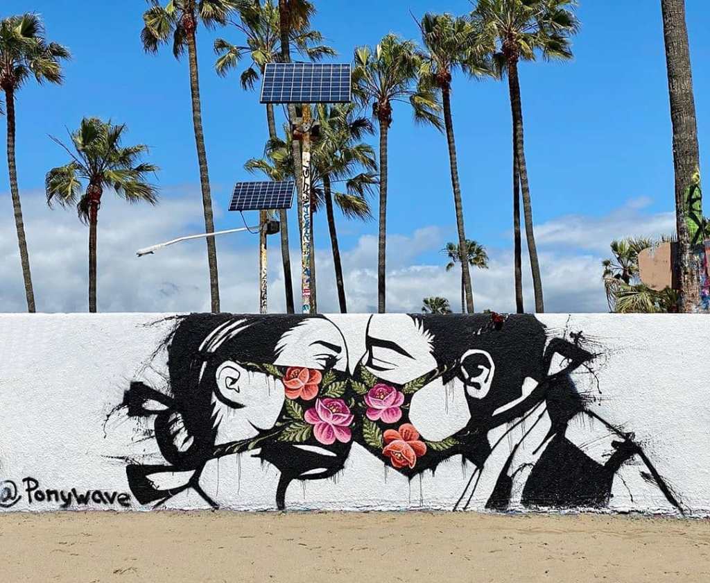 Streetart – Coronavirus by Pony Wave @ Venice Beach, Los Angeles, USA ...
