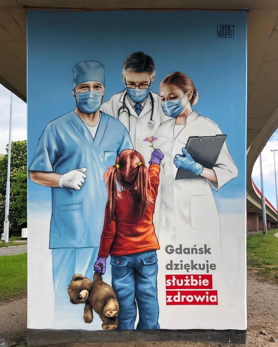 Streetart – Coronavirus by Looney @ Gdansk, Poland – Barbara Picci