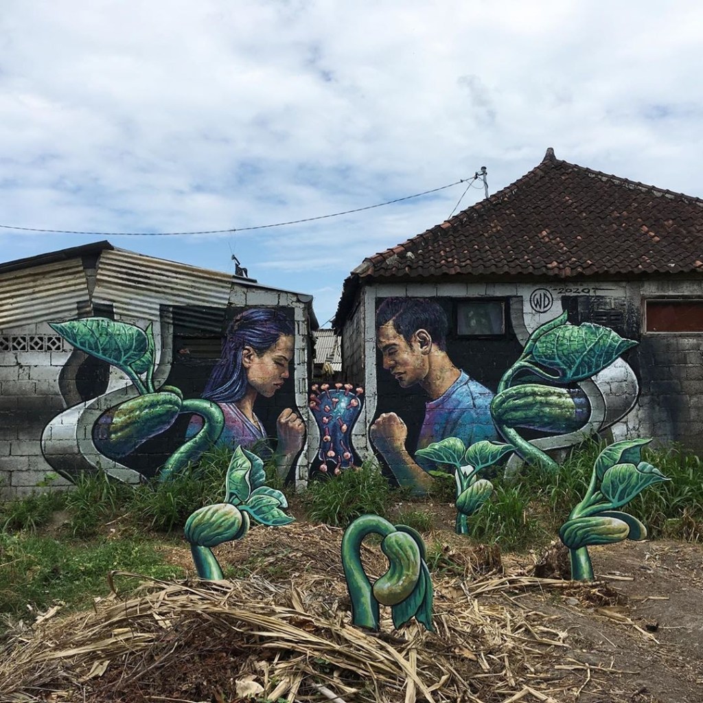 Streetart – Coronavirus by Wild Drawing @ Indonesia – Barbara Picci