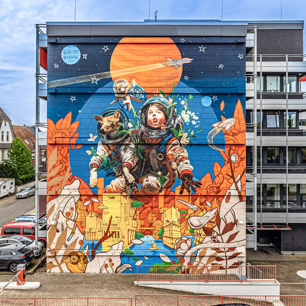 Streetart – Jabier Landa + Malakkai @ Moers, Germany – Barbara Picci