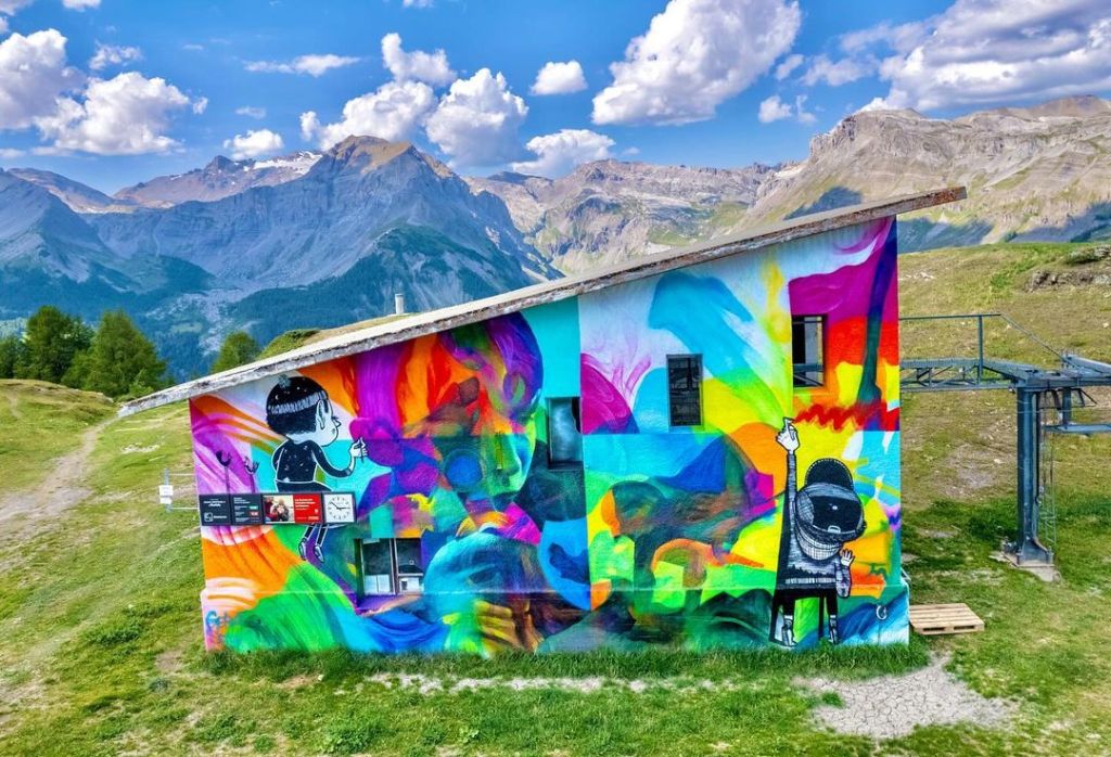Streetart – Gera 1 + Alex Senna @ Crans Montana, Switzerland – Barbara ...